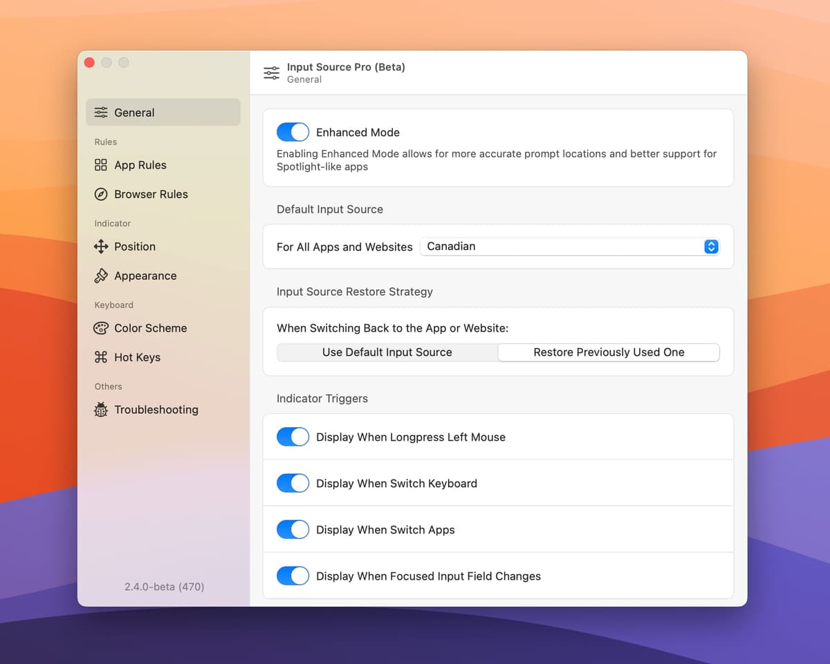Input Source Pro - 更新日志